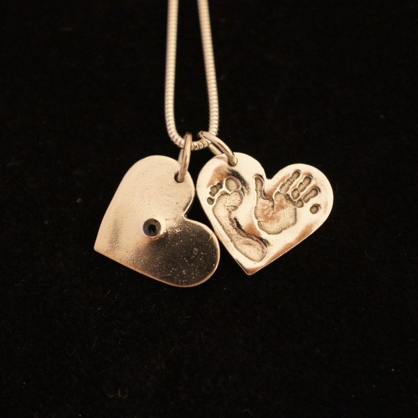 Personalised Double Handprint Silver Pendant - Jewellery by Nicola